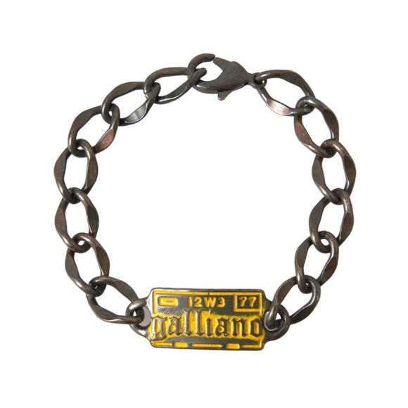 John Galliano | Jewelry | John Galliano Logo Plaque Antique Bracelet ...